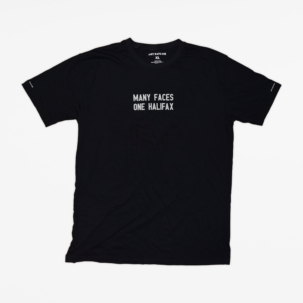 Many Faces One Halifax Tee, Black | Art Pays Me